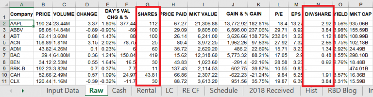 How I Track Dividend Income in Excel - Retire Before Dad