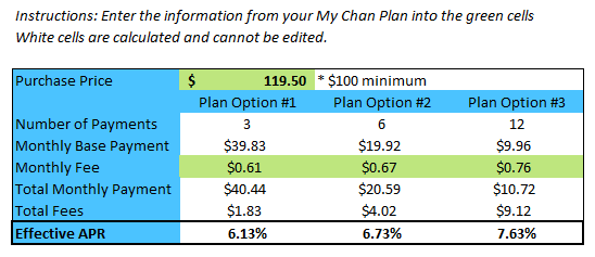 My Chase Plan Fee Explained and Free Calculator